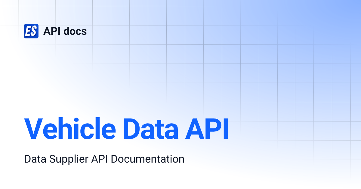 Vehicle Data API | API docs